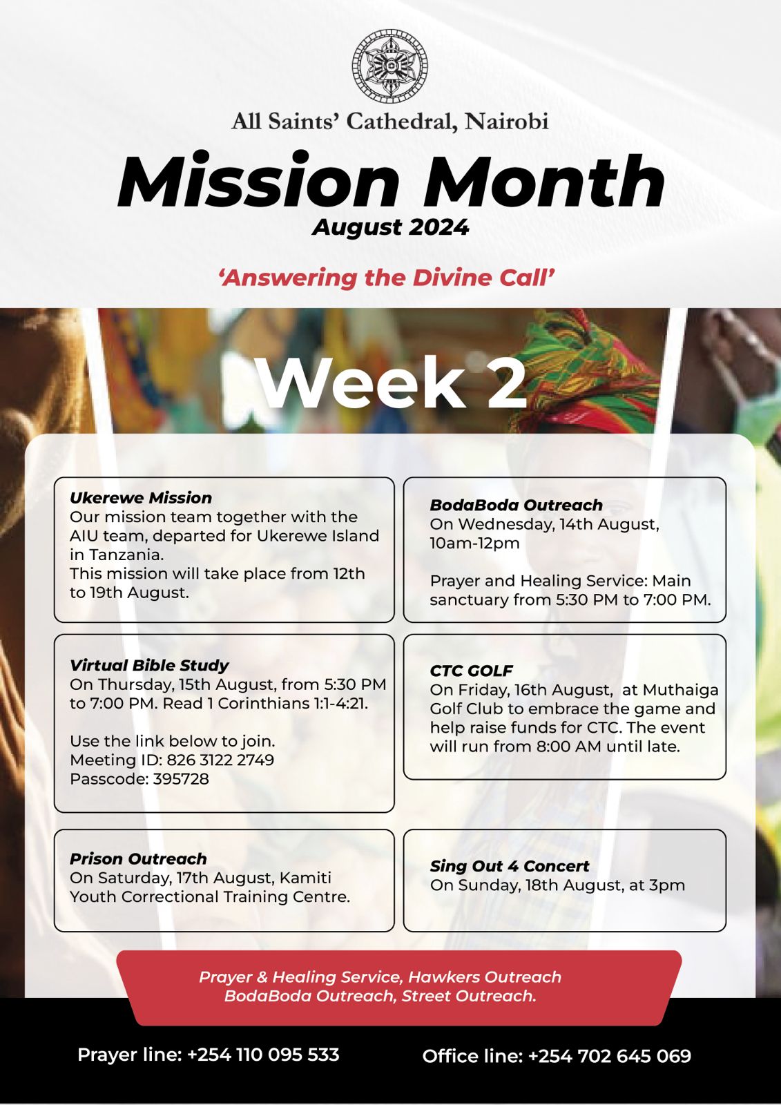 MISSION MONTH AUGUST 2024- WEEK 2 – All Saints' Cathedral